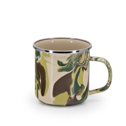 Camouflage Pattern Enamelware 12 oz. Mug, Set of 4 – Kolorful Kitchen