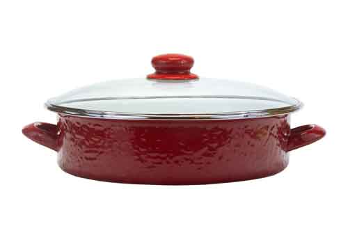 Saute Pan, 5 Quart, Solid Red Enamelware – Kolorful Kitchen
