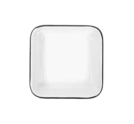 Small Square Black Rimmed Enamelware Tray, 4.75", Set of 4 – Kolorful ...