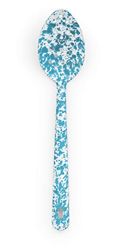 Perforated Serving Spoon 12 Turquoise Marble Kolorful Kitchen